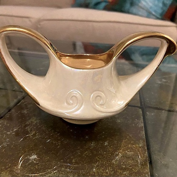 Kitchen | Vintage Sugar Bowl Pearl China Gold Accent | Poshmark
